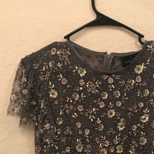 Needle & Thread | Tops | Nwt Needle Thread Blue Embellished Top | Poshmark